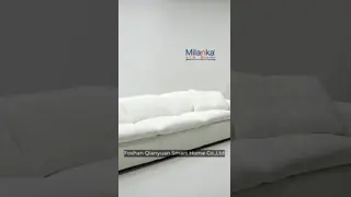 modern recliner sofa couch | feather filled cushion with deep relax seating