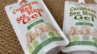 custom printed stand up spout pouch for sea moss gel | food grade leakproof flexible squeeze pouch