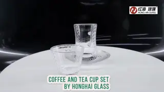 heat resistant clear 6-piece glass tea cups durable ideal for serving tea