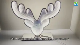 usb christmas abyss mirror light - easy install holiday decor with endless reflection