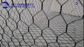 80*100mm, 2*1*1m galfan coated durable metal wire mesh filled with stone for gabion retaining wall