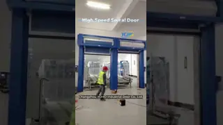 aluminum roll up shutter door with servo system 0.6–1.5m/s opening speed for warehouse logistics