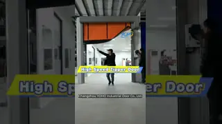 self repairing reduce downtime industrial high speed zipper door for warehouse internal aisles