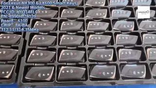 4 buttons smart remote key fob for lexus nx nx250 nx350 nx350h lx600, 312/314mhz dual frequency
