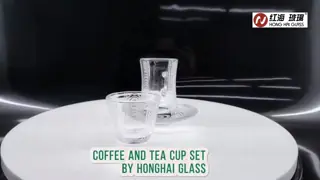 transparent clear glass cup set 12 pcs tea coffee mugs for casual brunch / cozy tea gatherings
