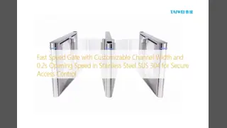 sus304 fast speed gate turnstile access control anti pinch floor mounted