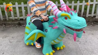 kids scooter coin operated electric animatronic walking dinosaur ride car