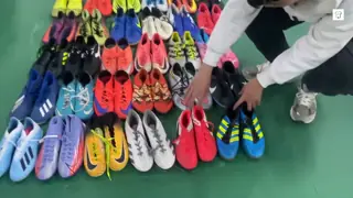 a grade second hand football shoes men sport soccer shoes clean condition