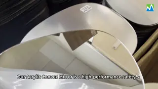 12'' acrylic convex mirror round indoor security mirror for the garage blind spot, store safety