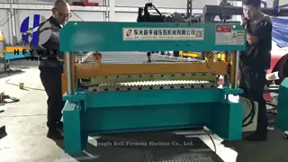 small corrugated roof sheet machine with plc control patented linear guide cutting