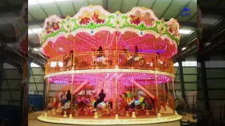 amusement ride carousel 68 seat double decker carousel technical parameters for theme parks