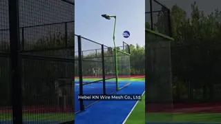 standard model outdoor padel tennis court glass welded wire mesh fence for padel field
