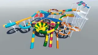 fiberglass commercial water park splash pad equipment interactive water play playground