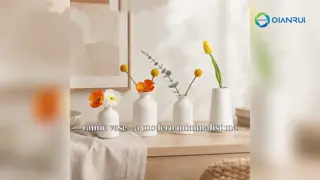 minimalist cream white ceramic vase collection