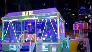 automatic flexible bouncing shopping mall ride spray ball kiddie amusement 16 passenger