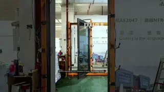 as2047 certified 6063-t5 aluminum alloy swing door with double-layer tempered glass