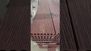 137*23mm solid co extruded wpc composite decking heavy duty scratch resistant