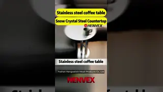 304 stainless steel snowflake coffee table with customizable sizes and chrome plated finish