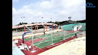 sports marquee aluminum alloy frame curve tent tennis court tent for sports