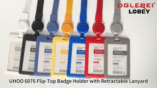 pp eco friendly double sided transparent id card holder clip multicolor custom business card holder