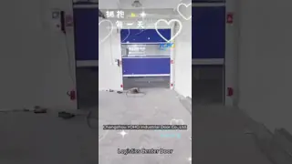 hygienic industrial high speed door with high-speed operation for food processing