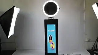 electronic ipad selfie photo booth detachable top handle built in light strips