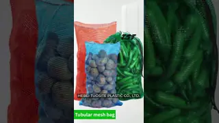 20kgs orange tubular mesh bag with vertical logo for onion