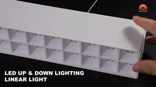 adjustable 85° color temperature led linear light fixture with high cri ra 80 energy saving