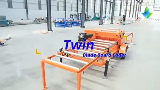 gas/petrol engine board edger/ portable twin blade board edger wood saw machine