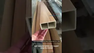 paint free finish wpc tube waterproof architectural wood plastic composite pipe