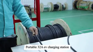 22kw portable type 2 ev charger 32a 3 phase smart ev charging cable