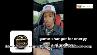 peach flavor energy pouch with vitamin b12 and mushroom supplement for daily boost