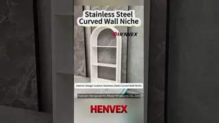 304 stainless steel printed transparent glass backboard niche - customizable double-layer framed