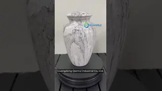 durable metal human ash urn with marble effect finish