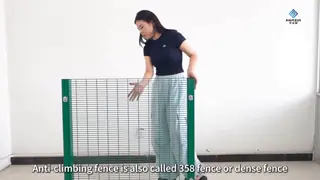 q235  low carbon steel 358 anti climb fence prison vandal resistant