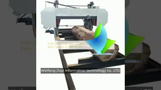 80hp diesel engine powered heavy duty horizontal band sawmill for wood processing