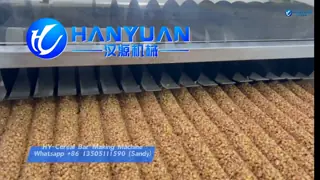automatic cereal bar making machine with 300~400kg/h capacity, adjustable cutting size