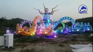 40 seat fiberglass amusement park airplane rotary big octopus ride 380v