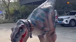 lifelike performance walk in dinosaur costume hidden legs for adult