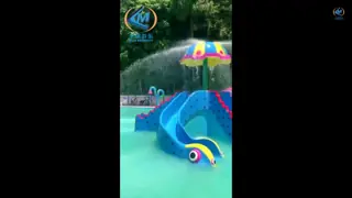 h4m children octopus slide fiberglass water slide 4m height for indoor outdoor kids play pool