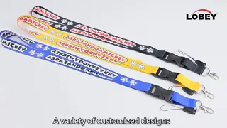 personalised pantone polyester key lanyard string security badge holder silk screen printing