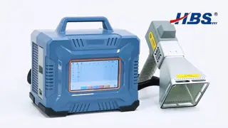 portable handheld laser marking machine printing on rubber tires