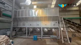 industrial horizontal fluidized bed dryer for food grain feed powder drying processing