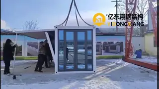 steel prefab expandable container house with glass wool wall panels