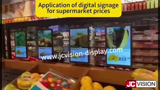 jcvision easy to install digital signage display electronic shelf label lcd display tft technology
