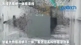 tailored coating solution for elevated conveyor products with unique shapes, production line coating