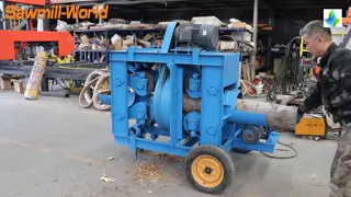 560mm ring type log debarker single roll wood debarking machine