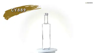 700ml white crystal glass liquor bottles screw top for brandy 850g cy-889