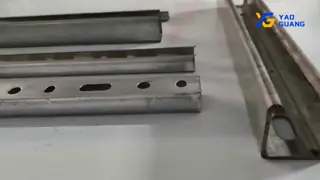 blue sprayed c steel channel slotted unistrut type for bracket system