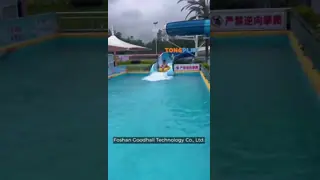 commercial water kingdom park above ground swimming pool huge fiberglass slide set
